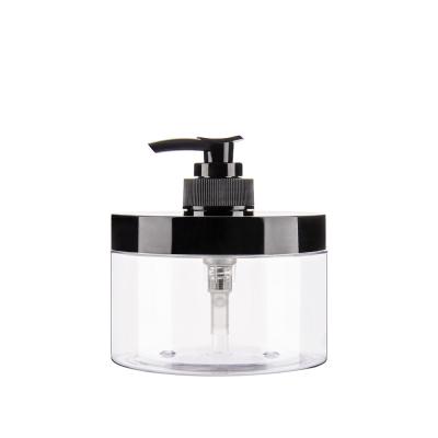 China 300ml 10 OZ Plastic Wide Mouth Jars Soap Dispenser Jars PET Hand Soap Bottle for sale