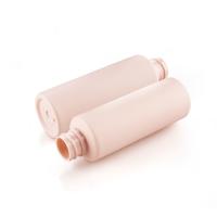 China 60ml 2 Oz Pink Soft Touch Lotion Bottle Matte Finish With Clear Over Cap for sale