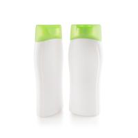 China 350ml HDPE Flip Cap Shampoo Bottle Upside Down Oval Squeeze Container for sale