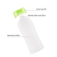 China 350ml HDPE Flip Cap Shampoo Bottle Upside Down Oval Squeeze Container for sale