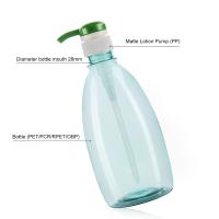 China 550ML 18.3OZ Turquoise Color Transparent Plastic Packaing Empty Bottle For Shampoo for sale