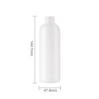 China 150ml White Boston Plastic Bottles With Silver Chrome Pump Lotion Top for sale