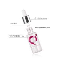 China Custom Frosted 1 OZ Mini Cosmetic Bottles Plastic Container With Aluminum Dropper for sale