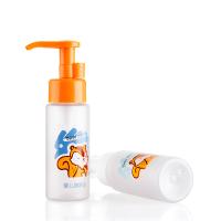 China Logo Printing White 50ML PET Plastic Pump Bottles Lightweight for sale