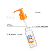 China Logo Printing White 50ML PET Plastic Pump Bottles Lightweight for sale