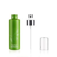 China Plastic 4 OZ Matte Cosmetic PET Bottles Custom Color With Silver Pump for sale