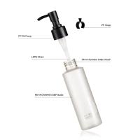 China Travel Size PET Cosmetic Bottles 4 OZ 5 OZ Cylindrical for Cleansing Oil for sale