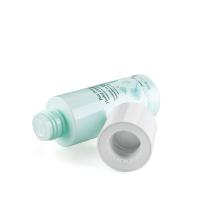 China 100ml PET Cosmetic Bottle Skin Friendly Green Plastic with White Screw Cap 24/410 for sale
