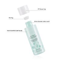 China 100ml PET Cosmetic Bottle Skin Friendly Green Plastic with White Screw Cap 24/410 for sale