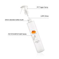 China 300ml PET Plastic Spray Bottle with Trigger Pump 24/410 Neck Screen Print Logo for sale