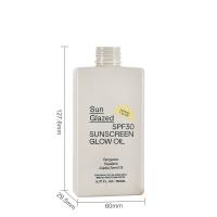 China 150ml Plastic Sunscream Glow Oil Bottle Body Lotion Container With Anodizing Disc Cap for sale