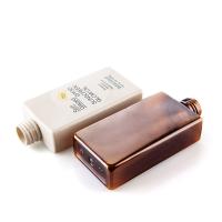 China 150ml Beige Color Square bottles With Aluminum Disc Top Cap for sale