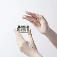 China 30ml Transparent Gray PET Wide Mouth Jar for Eye Cream with Screw Cap for sale