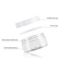 China 200ml Clear Wide Mouth PET Plastic Jars with Screw Cap for Cosmetic Cream Private Logo for sale