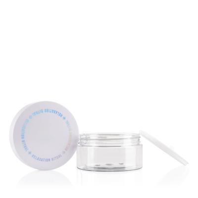 China 200ml Clear PET Plastic Jars 94mm Diameter Wide Mouth Screw Cap Custom Logo for sale