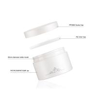 China 300ml 10oz PET Plastic Wide Mouth Jars Pearl Color Cosmetic Packaging for Body Butter Cream for sale