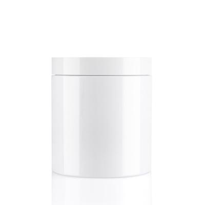 China Recyclable PET PCR 500ml Wide Mouth Plastic Jars for Body Scrub Packaging for sale
