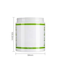 China 500ML White Color Plastic Jar With Hand Pull Pad Wide Mouth Screw Cap for sale