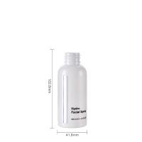 China 100ml Solid White Color Pet Boston Round Bottles With PP Cap For Body Lotion for sale