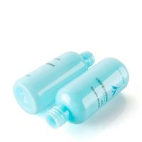 China 160ml Solid Blue Color Bottles Boston Round Bottle With Wheat Colour Screw Cap for sale