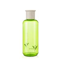 China 200ml Green PET Boston Round Bottle 24/415 Neck with Wheat Screw Cap for sale