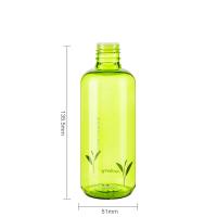 China 200ml Green PET Boston Round Bottle 24/415 Neck with Wheat Screw Cap for sale