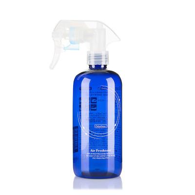 China 300ml Deep Blue Bottles Boston Plastic Bottle With Trigger Spray for home for sale