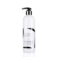 China 420ml White Round Shampoo Bottle With Aluminum 2cc Pump Dispenser for sale