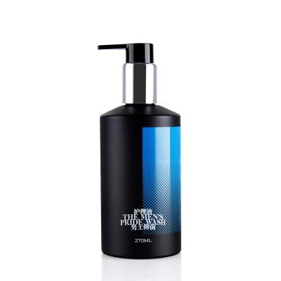 China 270ml Matte Black PET Plastic Bottle with Aluminum Dispenser Pump 24/410 for sale