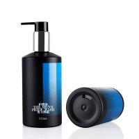 China 270ml Matte Black PET Plastic Bottle with Aluminum Dispenser Pump 24/410 for sale