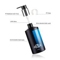 China 270ml Matte Black PET Plastic Bottle with Aluminum Dispenser Pump 24/410 for sale