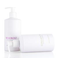 China 300ml White Shampoo Bottle Matte Finish With Left And Right Lock Pump for sale