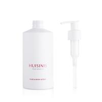 China 300ml White Shampoo Bottle Matte Finish With Left And Right Lock Pump for sale