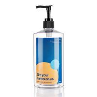 China 500ML PCR Liquid Soap Bottles Sticker Label Empty Hand Sanitizer Bottle for sale