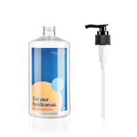 China 500ML PCR Liquid Soap Bottles Sticker Label Empty Hand Sanitizer Bottle for sale