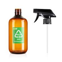 China 520ml Recycled Amber Plastic Spray Bottles Matte Finish Trigger Spray Bottles for sale