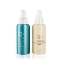 China 24/410 Neck Finish Reusable PET Cosmetic Spray Bottle 100ML With Over Cap for sale