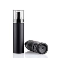 China 60ml Matte Finish Black Plastic Cosmetic Bottle with Makeup Sprayer Set for sale