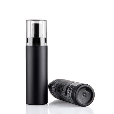 China 60ml Matte Finish Black Plastic Cosmetic Bottle with Makeup Sprayer Set for sale