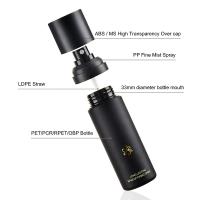 China Black Luxury Fine Mist Spray Bottle With Cap 100ML Capacity Customized Service Accepted for sale
