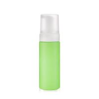 China 150ml Green PET Plastic Foam Bottle with White Foam Pump Custom Logo for sale