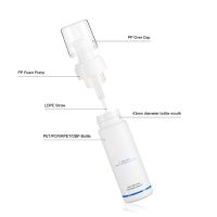 China 180ml PET Plastic Foam Pump Bottle with Cleaning Brush 6oz Customizable Matte Finish for sale