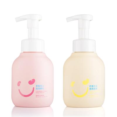 China Plastic Soft Touch Finish Foaming Facial Cleanser Bottle 300ml PET with Foam Pump for sale