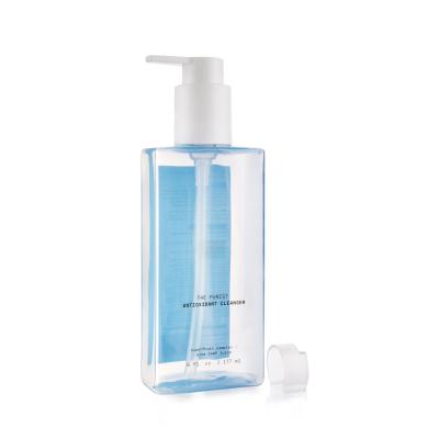 China 180ML Shiny PET Plastic Rectangle Bottles With MONO Pump For Antioxidant Cleanser for sale