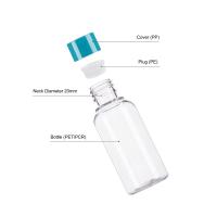 China 50ml Custom PET Plastic Bottle with Screw Cap 20/410 for Travel Health Personal Care for sale