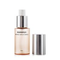 China 30ML Fine Mist Clear Plastic Spray Bottles with Silk Printing and Electroplated Cover for sale