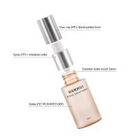 China 30ML Fine Mist Clear Plastic Spray Bottles with Silk Printing and Electroplated Cover for sale