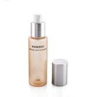 China 60ML Fine Mist PET Bottles luxury spray bottle with electroplated cover for sale