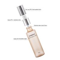 China 60ML Fine Mist PET Bottles luxury spray bottle with electroplated cover for sale