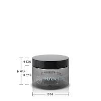 China 150ml Transparent Gray Wide Mouth PET Jars with Screw Cap 70mm Neck for sale